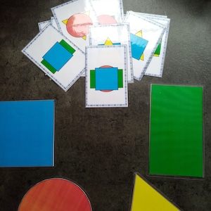 Stacking Shapes. Fallow the Pattern Cards. Stack up the Shapes ...
