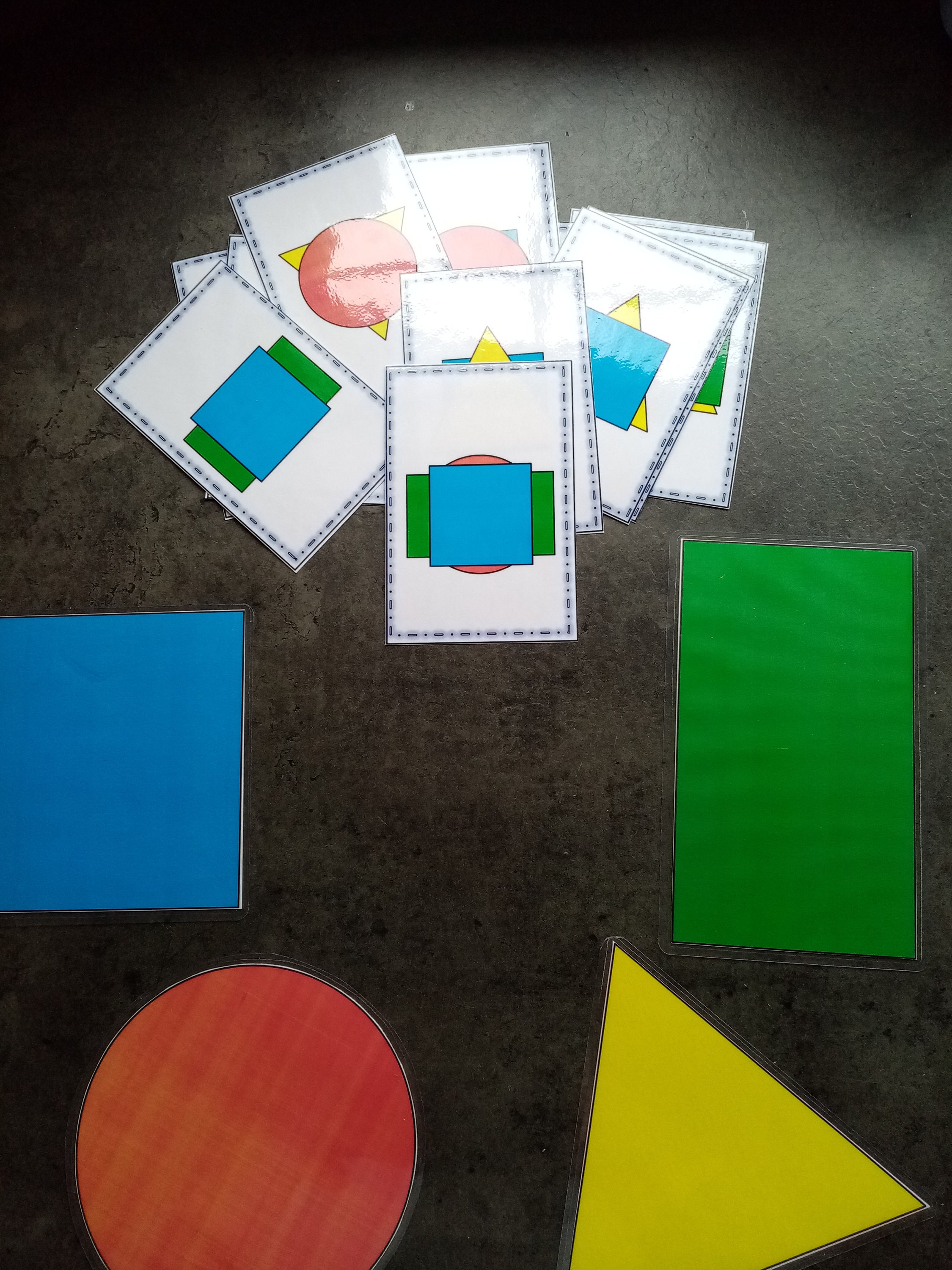 Stacking Shapes. Fallow the Pattern Cards. Stack up the Shapes ...