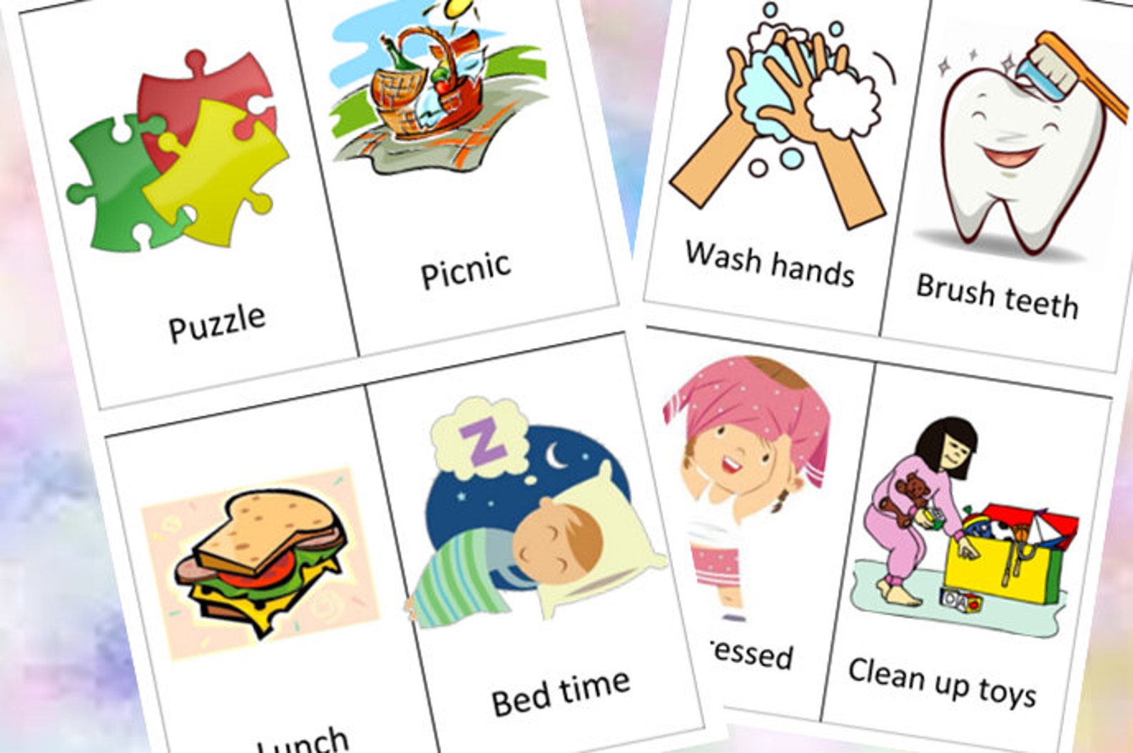 Daily Task Cards. Pictures PECS Routine Chart Star Chart - Etsy