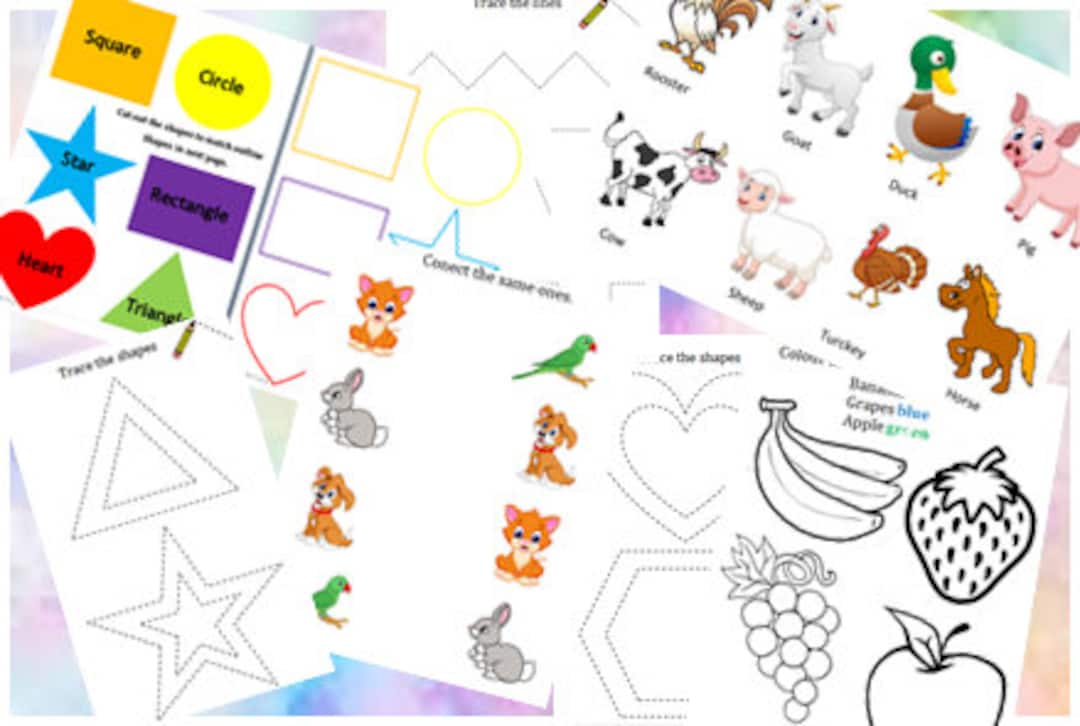 2-4 Year Old LEARNING WORKBOOK. PDF Learning Worksheets 28 Pages ...