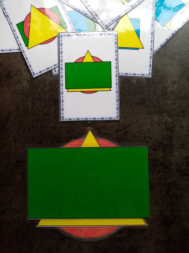 Stacking Shapes. Fallow the Pattern Cards. Stack up the Shapes ...