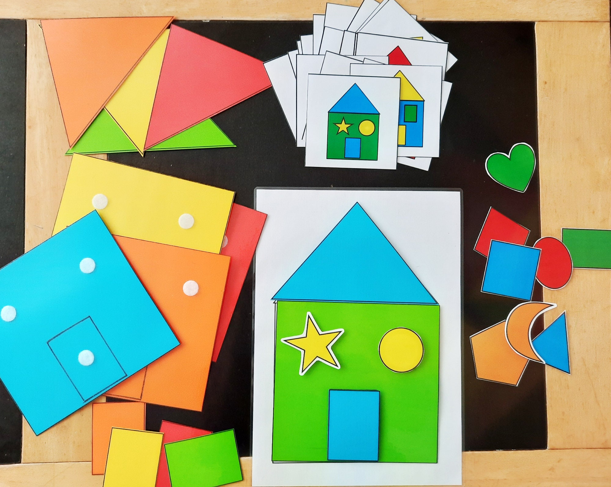 2-5 Year Old Fallow the Pattern Activity. Build the House by - Etsy