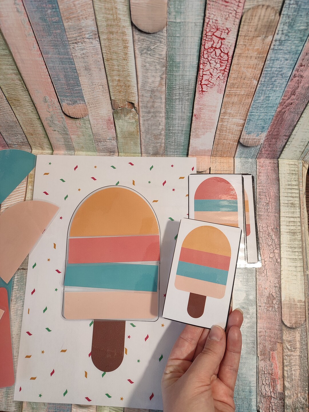 Ice Lolly Pattern Matching Game: Montessori Educational Toy for Kids - Etsy