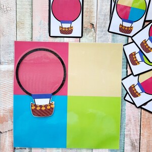 Montessori Hot Air Balloon Matching Game: Color Sorting Activity (PDF ...