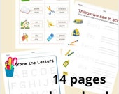 14 Activity Pages. Printable Busy Book. PDF Learning Binder. - Etsy