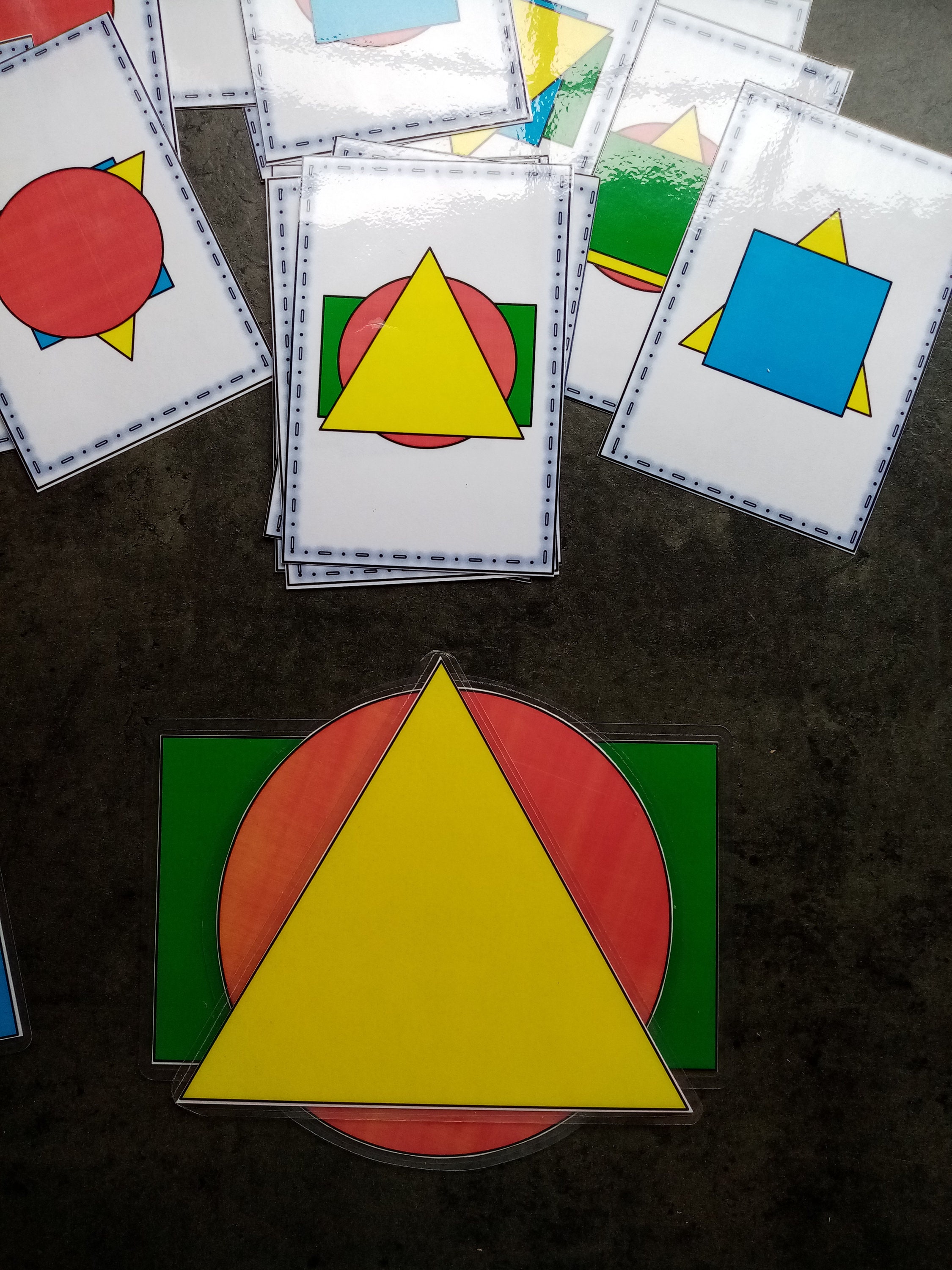 Stacking Shapes. Fallow the Pattern Cards. Stack up the Shapes ...