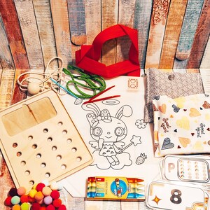 Toddler Busy Bag Activity Kit. Preschool Learning Activity. Montessori ...