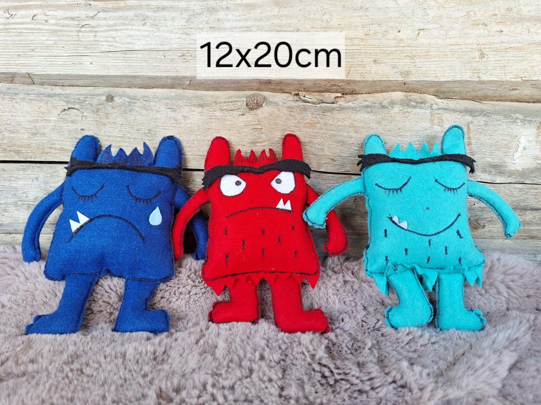 Handmade Felt Monster Plush Toys, Colorful, and Unique Felt Creatures ...