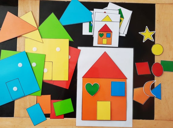 2-5 Year Old Fallow the Pattern Activity. Build the House by | Etsy