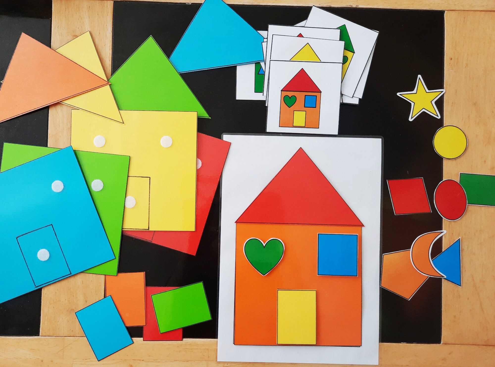 2-5 Year Old Fallow the Pattern Activity. Build the House by - Etsy