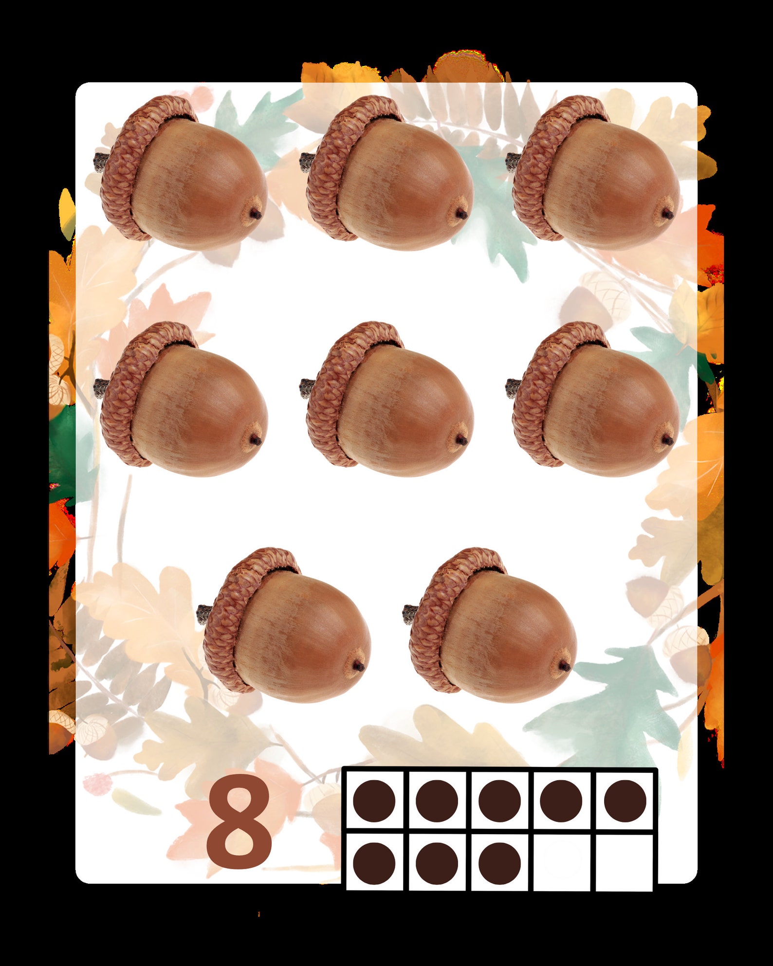 Counting to 10. Acorn Counting Activity - Printable Educational Game ...