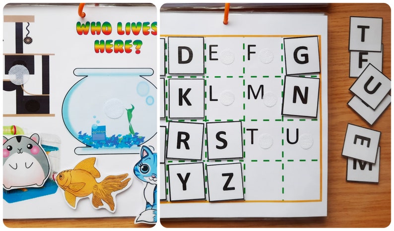 15 Pages Quiet Book Busy Bag. Busy Book. Preschool Activity. Learning ...