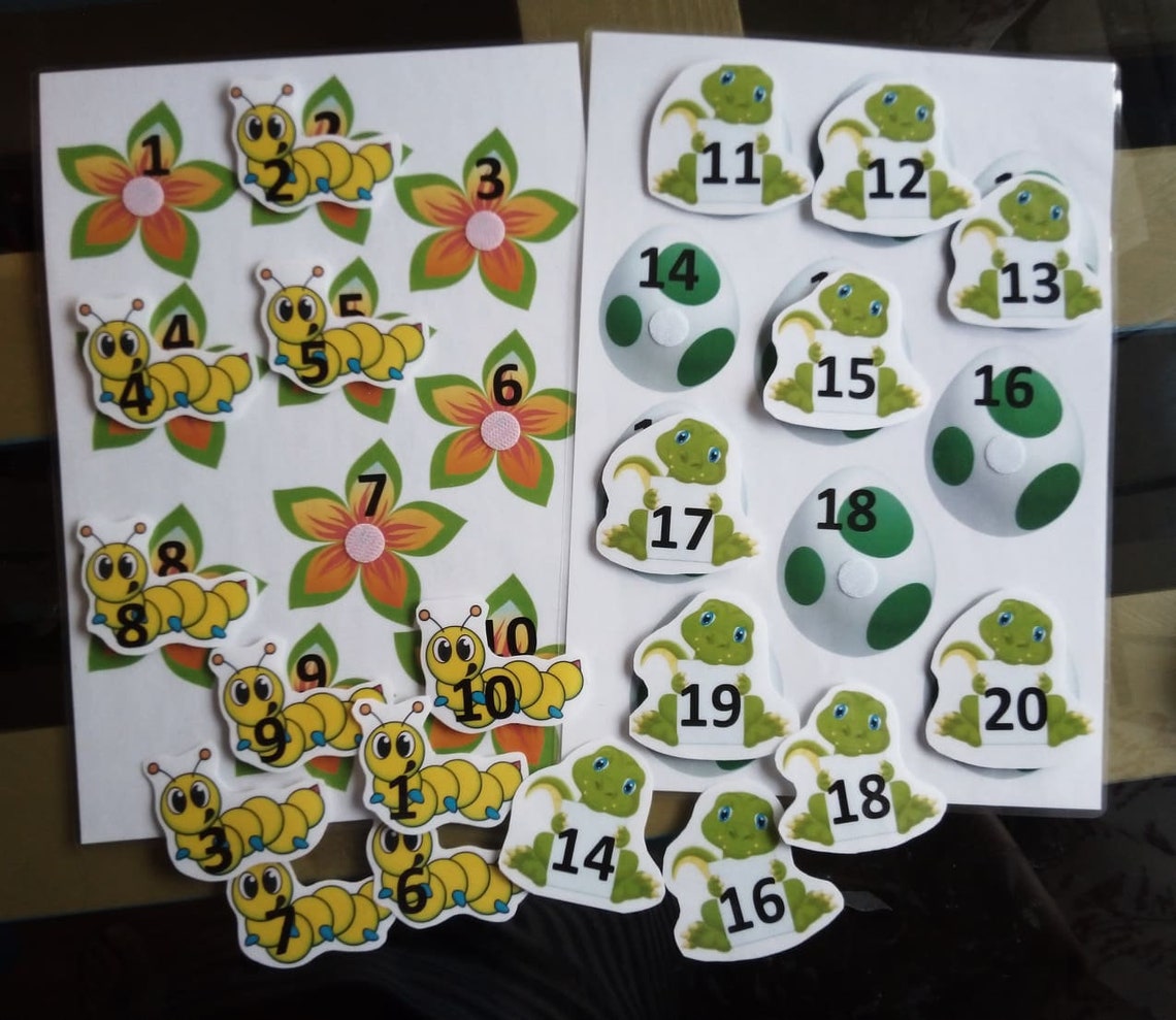 Matching Numbers File Folder Game Preschool Learning - Etsy