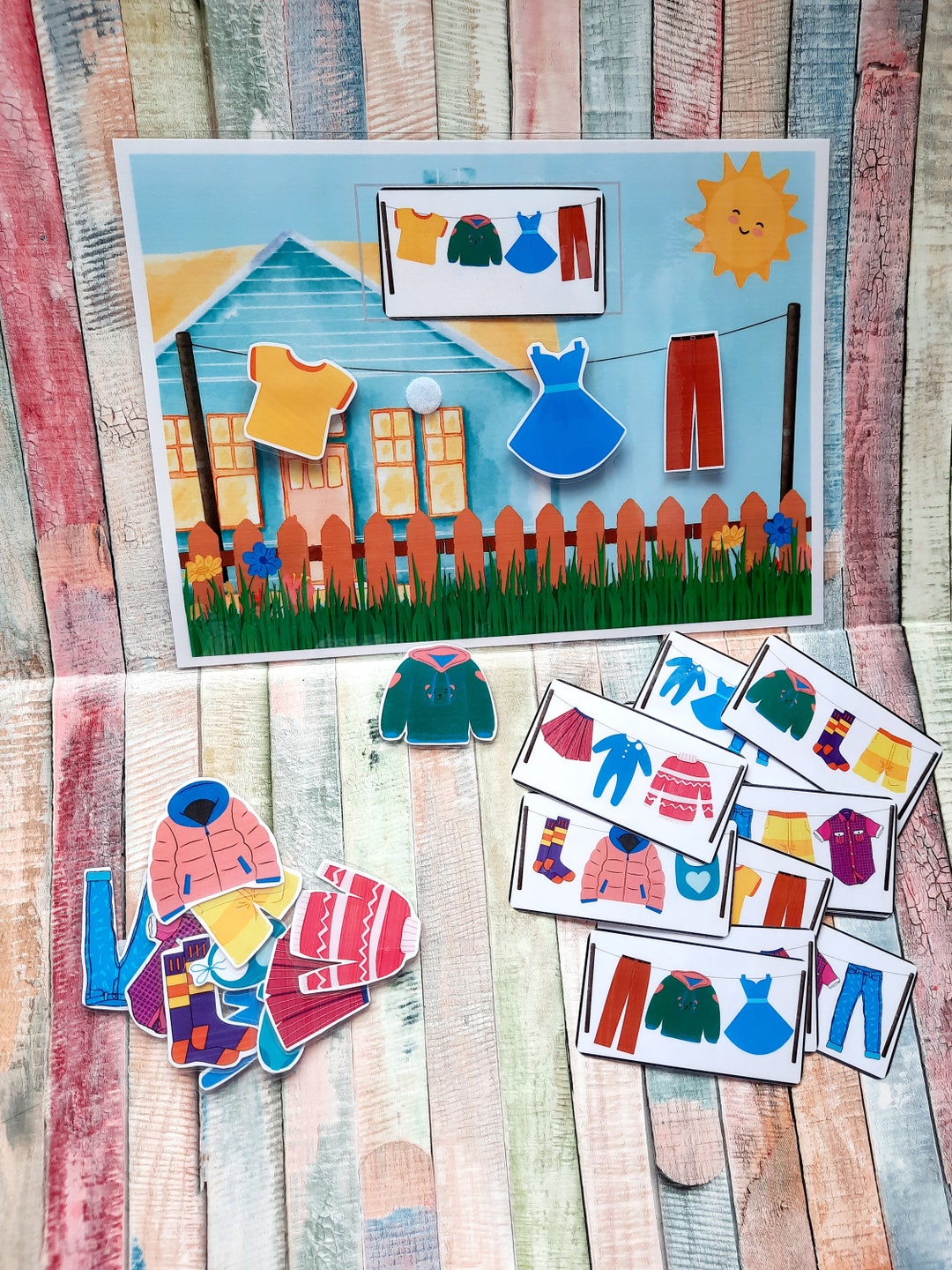Printable Clothes Matching Activity: Toddler Busy Bag Game (PDF) - Etsy