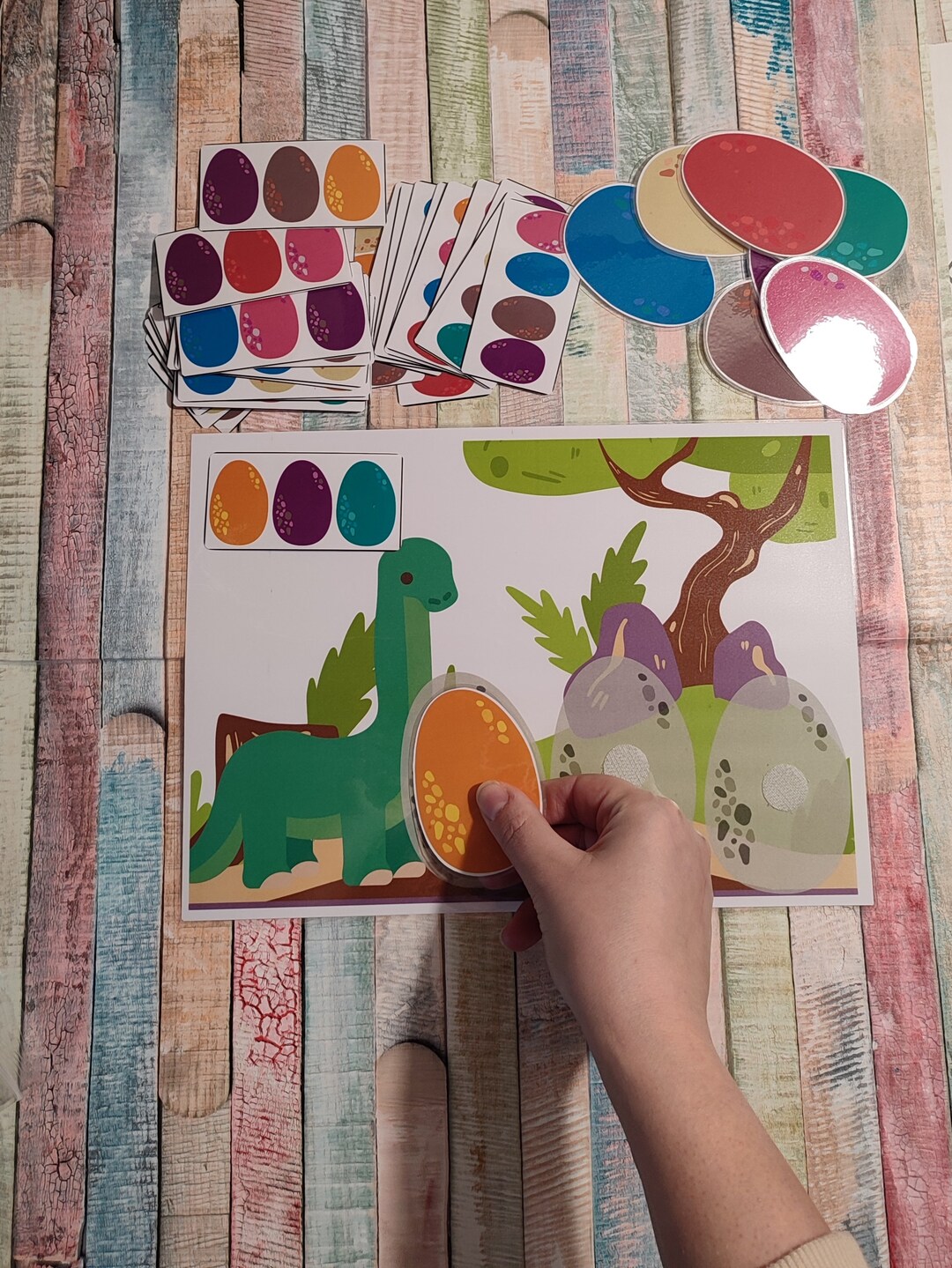 Dino Egg Matching Activity. Double Sided Matching by Pattern. Color ...
