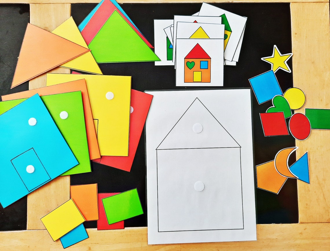 2-5 Year Old Fallow the Pattern Activity. Build the House by Pattern ...