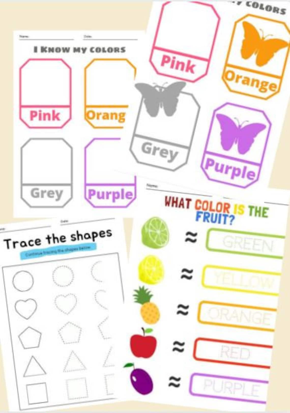 14 Activity Pages. Printable Busy Book. PDF Learning Binder. - Etsy