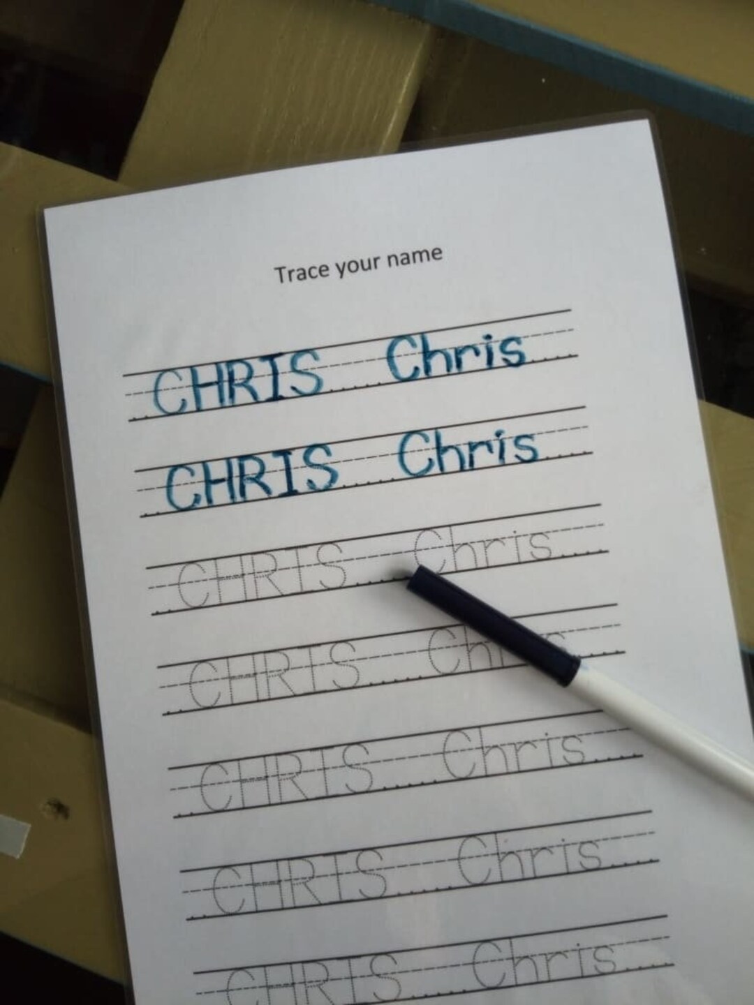 Name Tracing Mat. Customized Name Practice, Name Tracing Mat, Trace ...