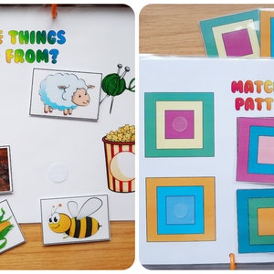 Toddler Quiet Book: Shape, Color & Number Matching (PDF Pattern) - Etsy