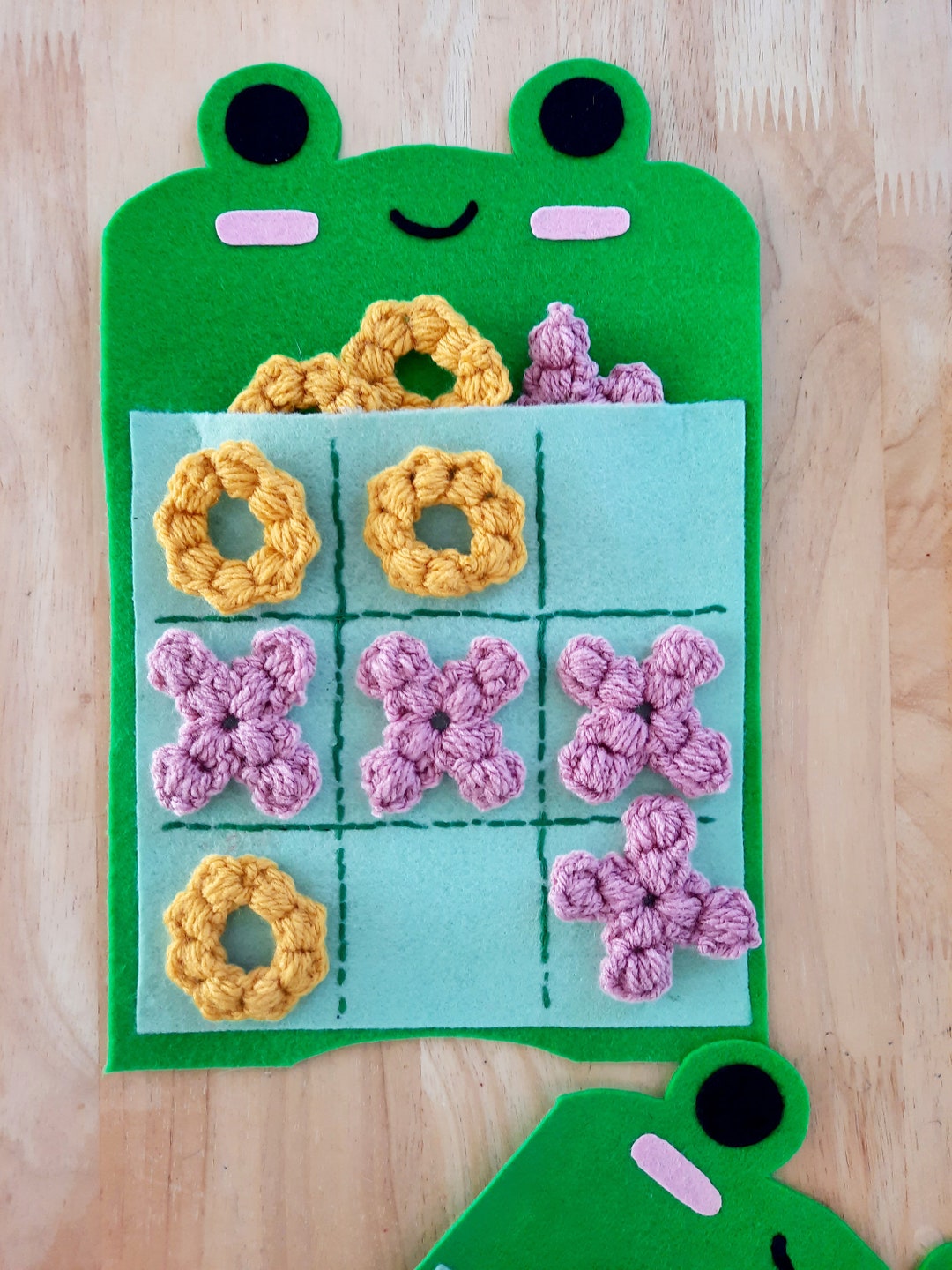 Felt Tic Tac Toe Game, Educational Felt Toy for Children, Eco Friendly ...