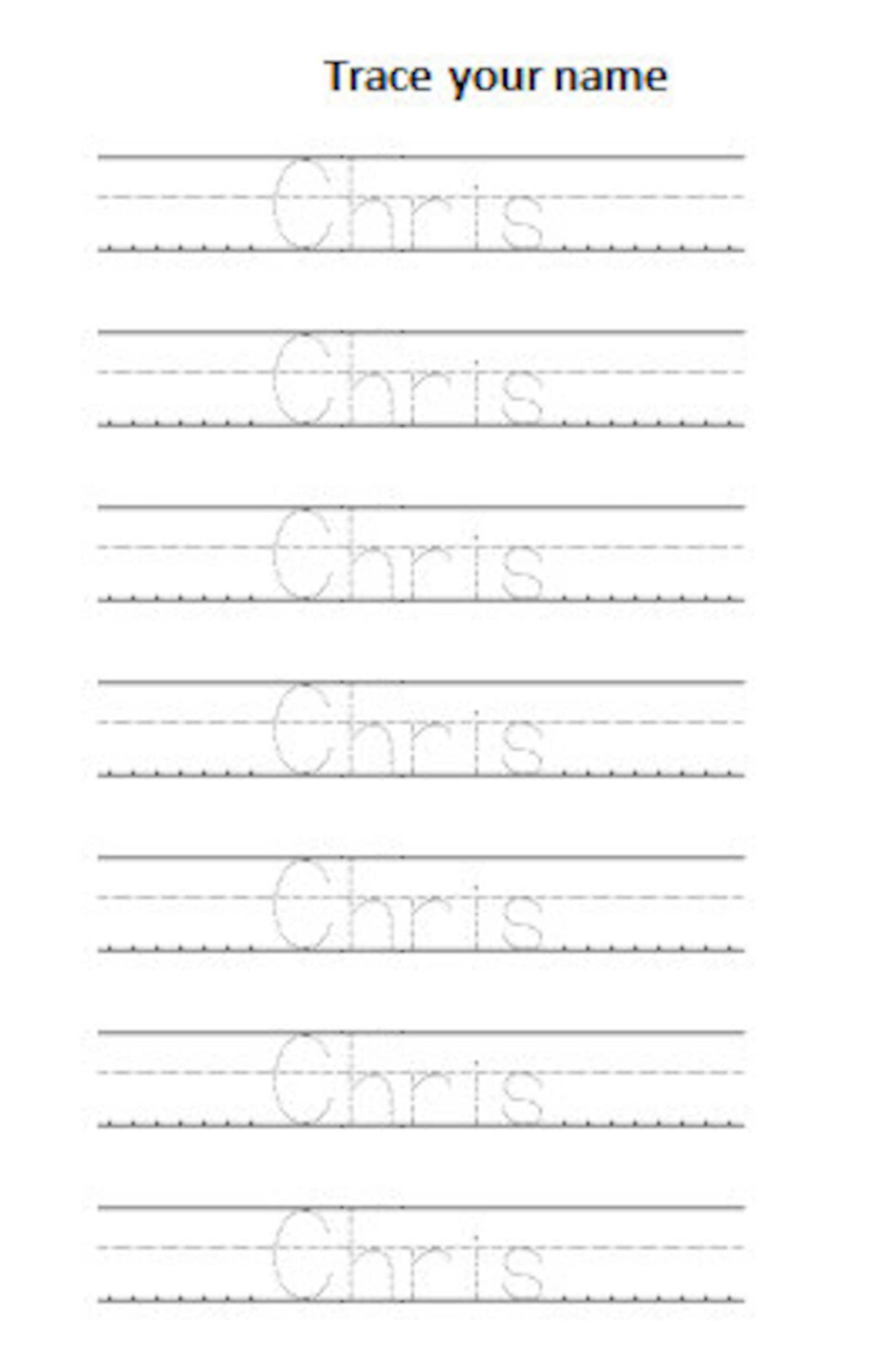 Name Tracing Mat. Customized Name Practice, Name Tracing Mat, Trace ...