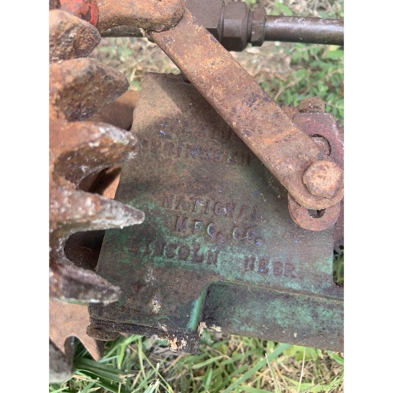 Vintage Cast Iron National Walking Lawn Sprinkler Tractor Springfield ...