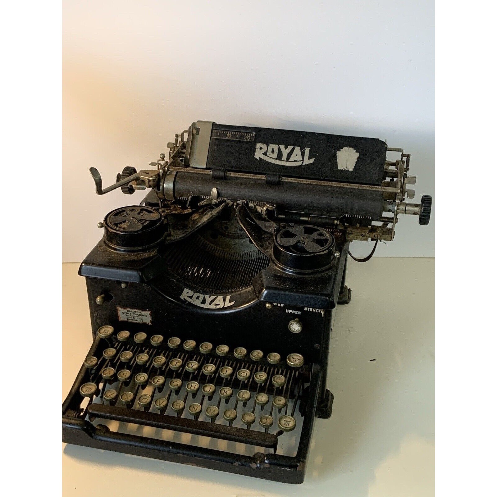 Vintage Antique Royal Typewriter W/double Beveled Glass Sides 1930s ...