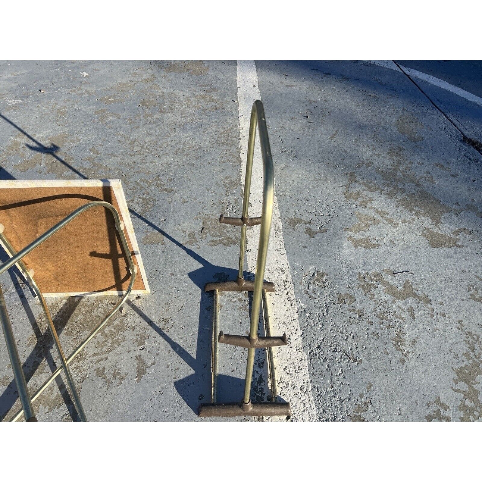 Vintage MCM 4 Metal TV Tray Set WOOD Grain (cream Paper Covered) Retro ...