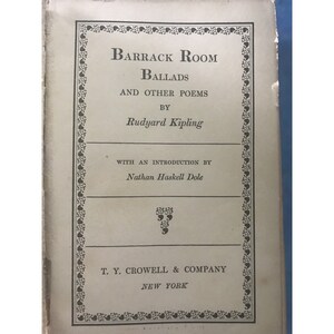 Rare Vintage Rudyard Kipling Barrack Room Ballads 1899 - Etsy