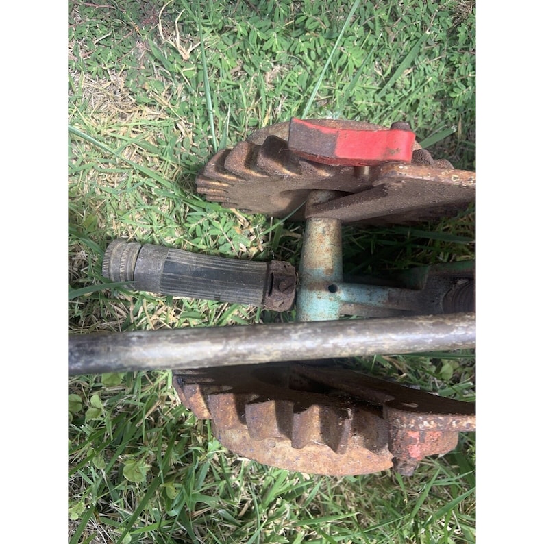 Vintage Cast Iron National Walking Lawn Sprinkler Tractor Springfield ...