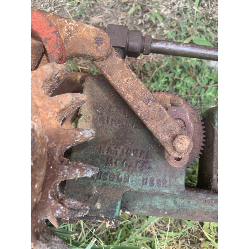 Vintage Cast Iron National Walking Lawn Sprinkler Tractor Springfield ...