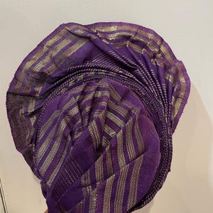 Purple Auto Gele/ Elegant African Women Headtie/ Aseoke Gele/ African ...