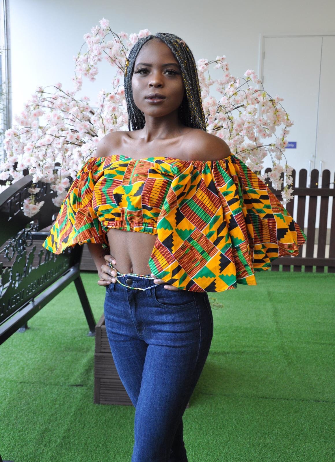 Women African Print Crop Top - Etsy UK
