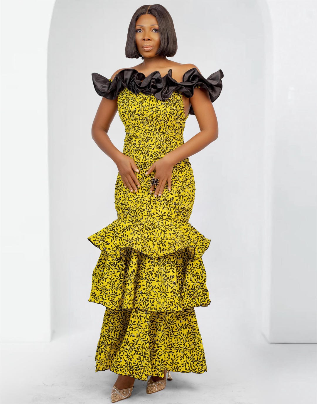 African Print Prom Dress | African Kente Print Prom Dress | Women’s ...