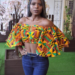 Women African Print Crop Top - Etsy UK