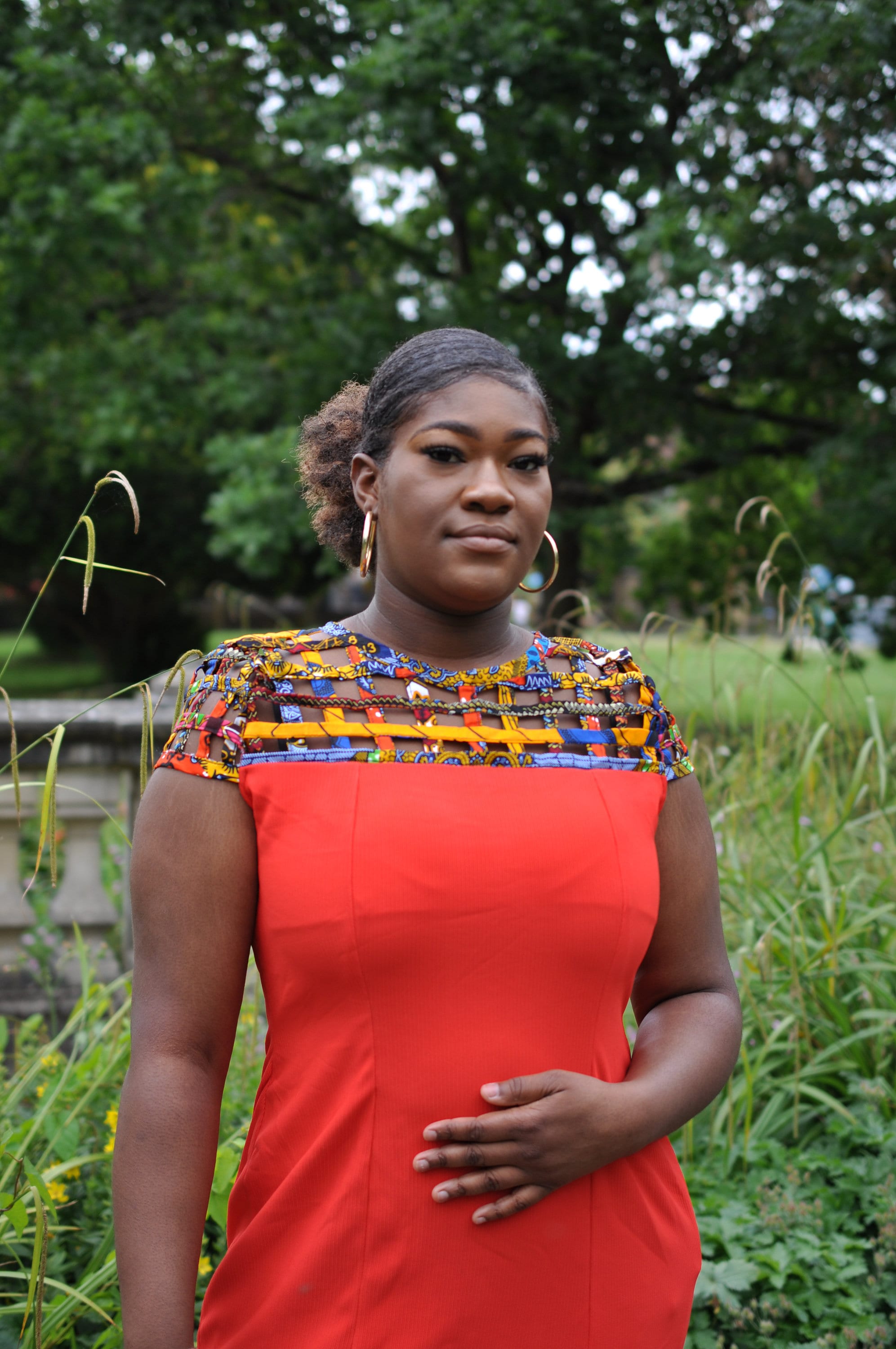 Red African Weaved Netting Dress African Occasion Dress Modern African ...