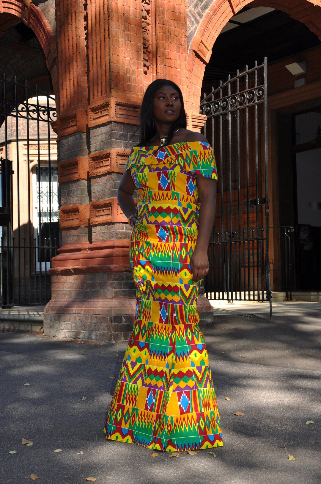 African Print Prom Dress | African Kente Print Prom Dress | Women’s ...