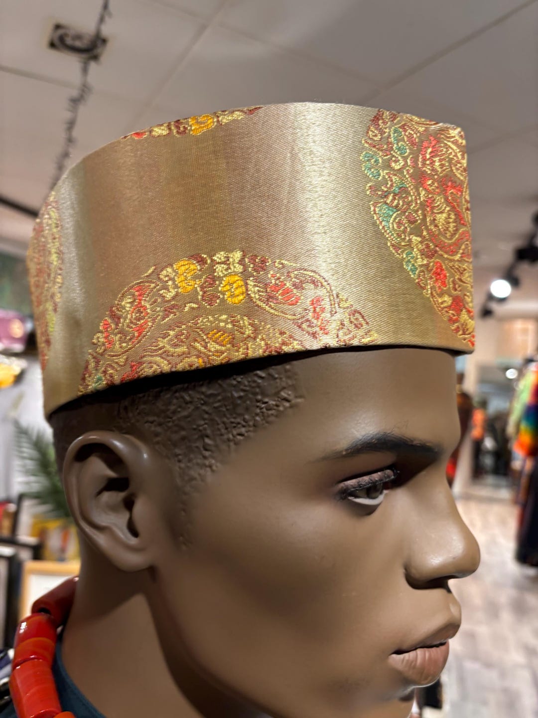 Nigerian Cap/ Hand Made Cap/ Aso Oke Cap/ Traditional Dansiki Kufi Head ...