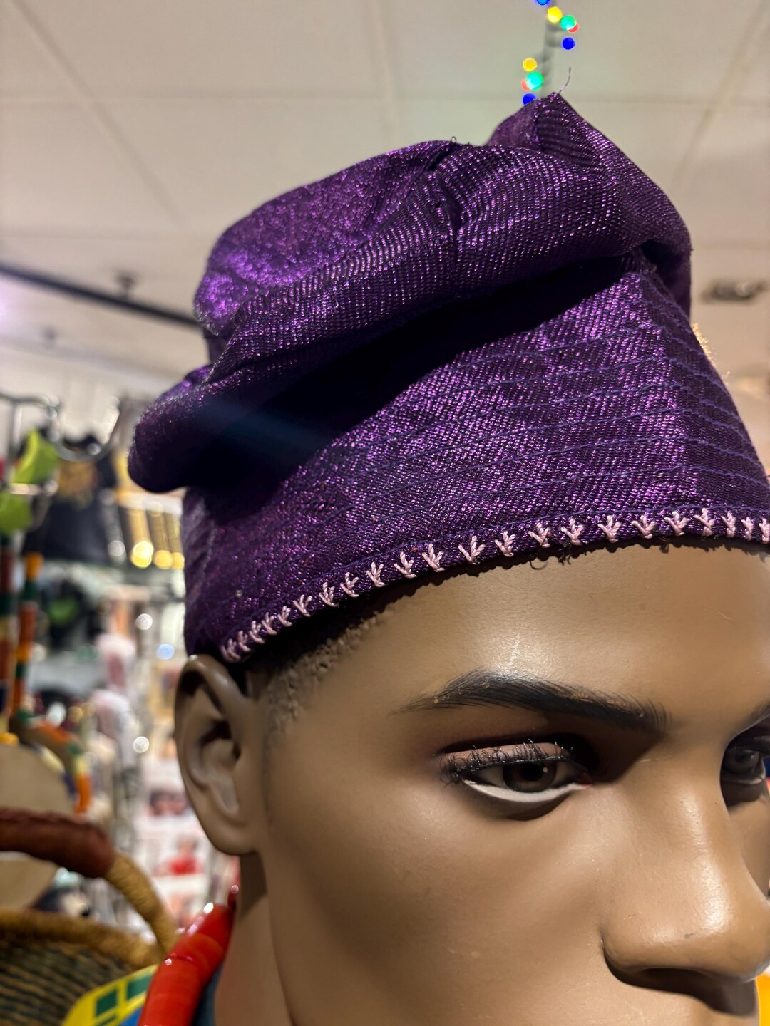 Nigerian Cap/ Hand Made Cap/ Aso Oke Cap/ Traditional Dansiki Kufi Head ...