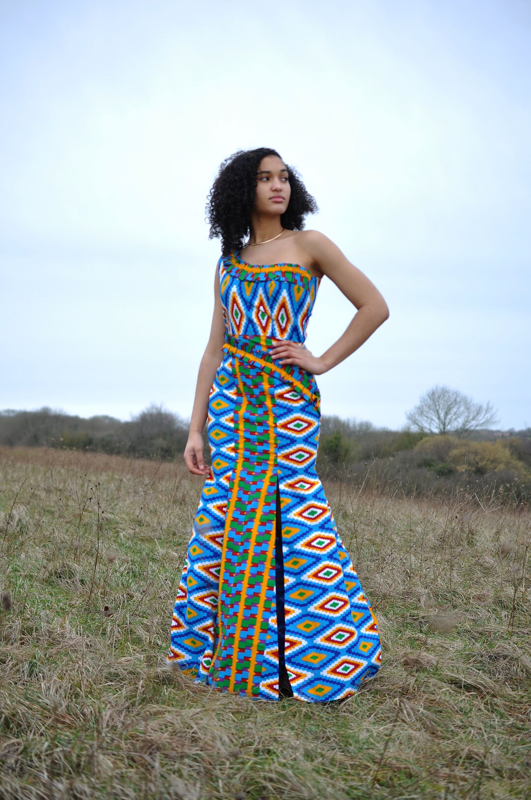 African Print Prom Dress - Etsy UK