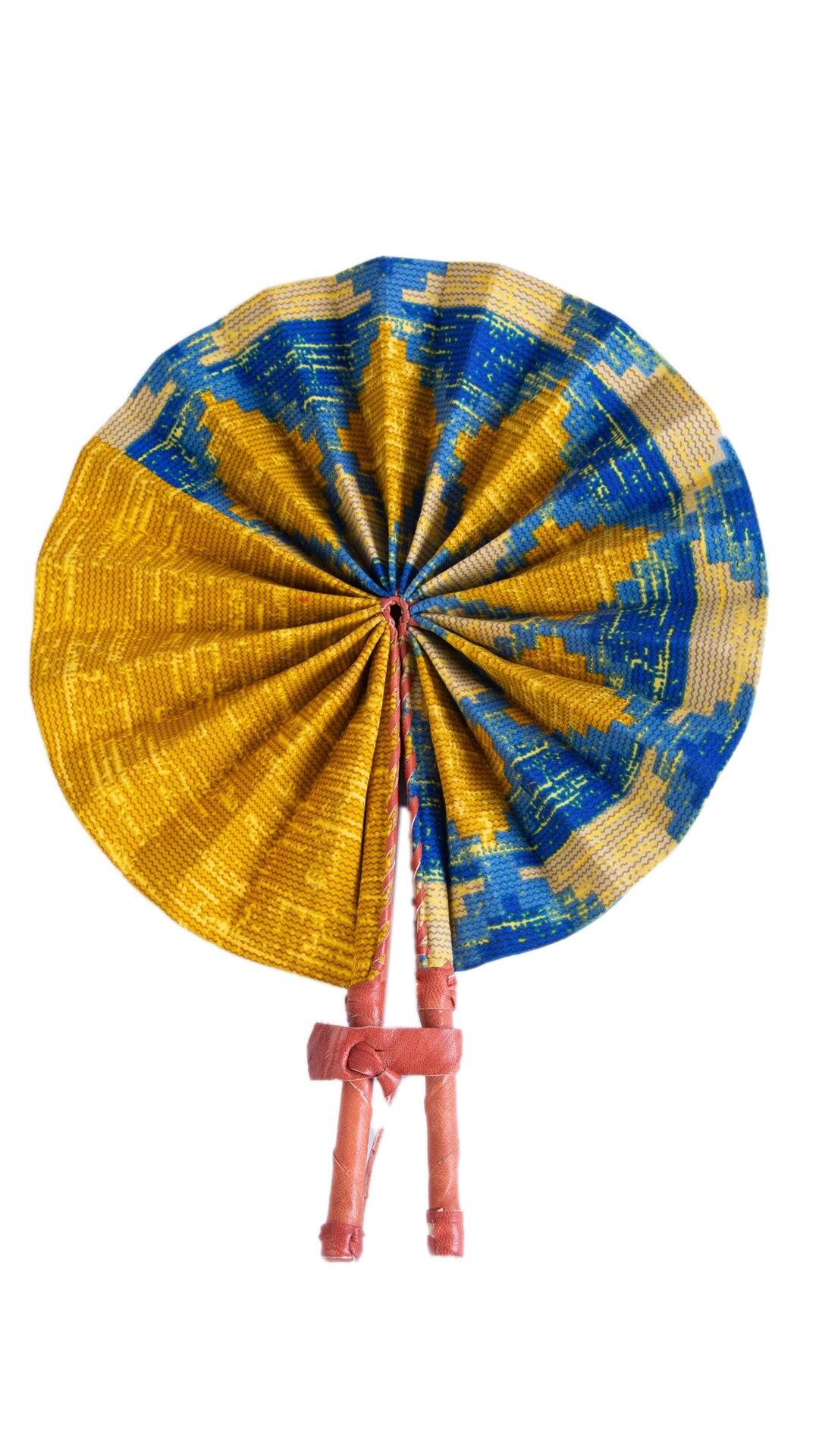 Unique African Print Fan, Handheld Folding Fan, Vibrant Fabric Fan With ...