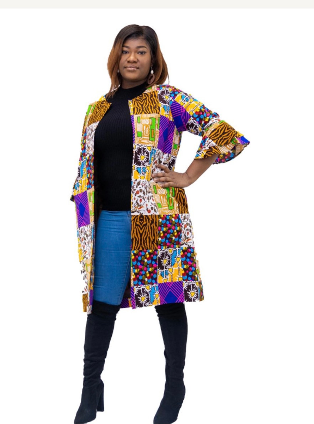 African Print Trench Coat Womens Trench Coat African Print Coat Womens