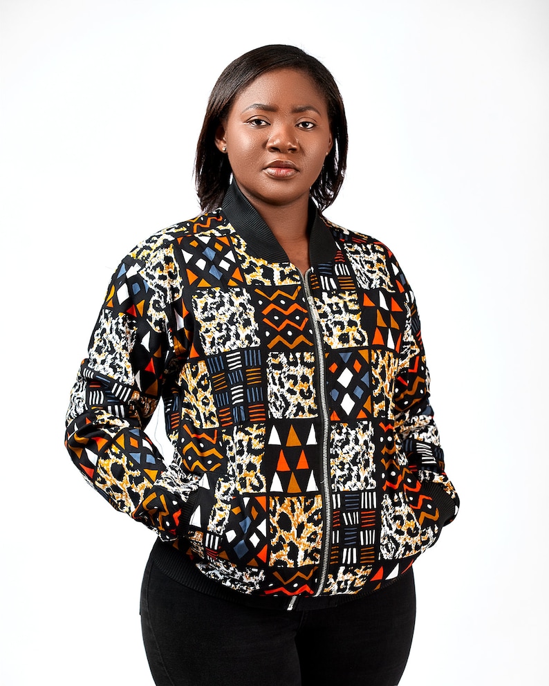 Unisex African Kente Print Bomber Jacket | Ankara Jacket - Etsy