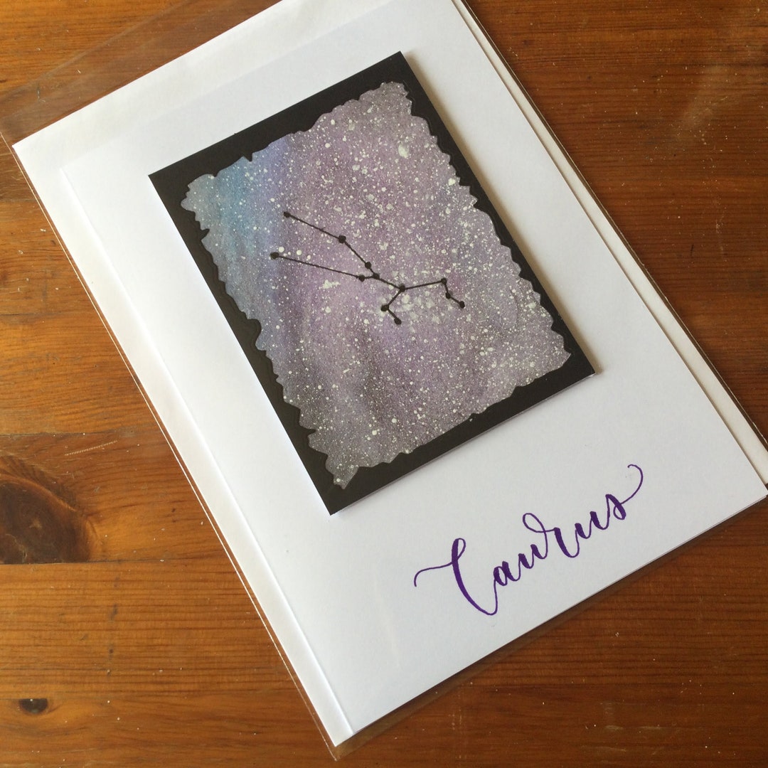 Earth Star Sign Watercolour Greeting Cards - Taurus, Virgo, Capricorn ...
