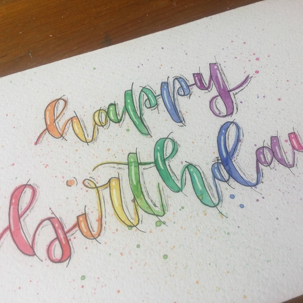 Hand Lettered Card - Etsy