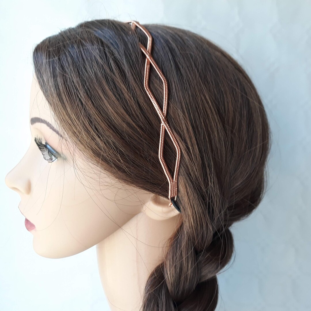 Women's Headband Made of Woven Copper Wire, Metal Tiara for Her ...