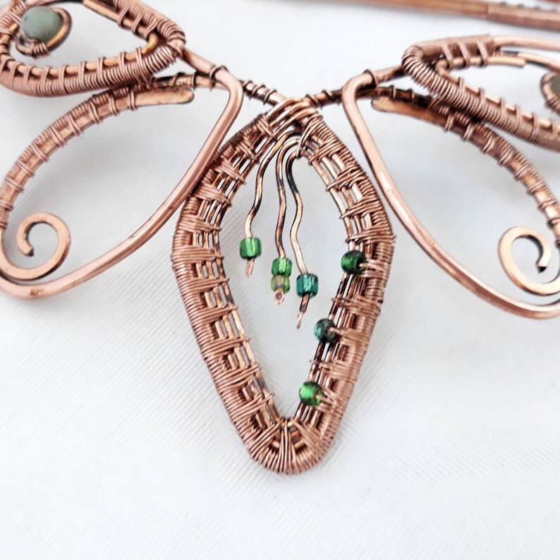 Succulent Hair Comb Heady Wire Wrap Hair Slide Agate Beads | Etsy