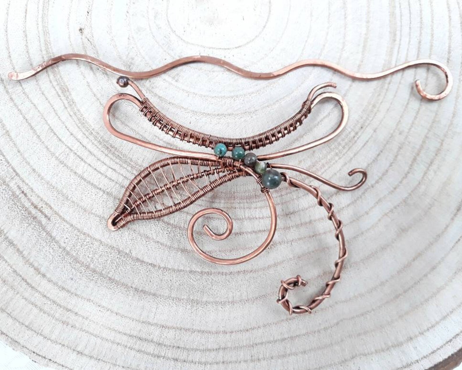 Butterfly hair clip Copper wire hair vine fantasy jewelry | Etsy