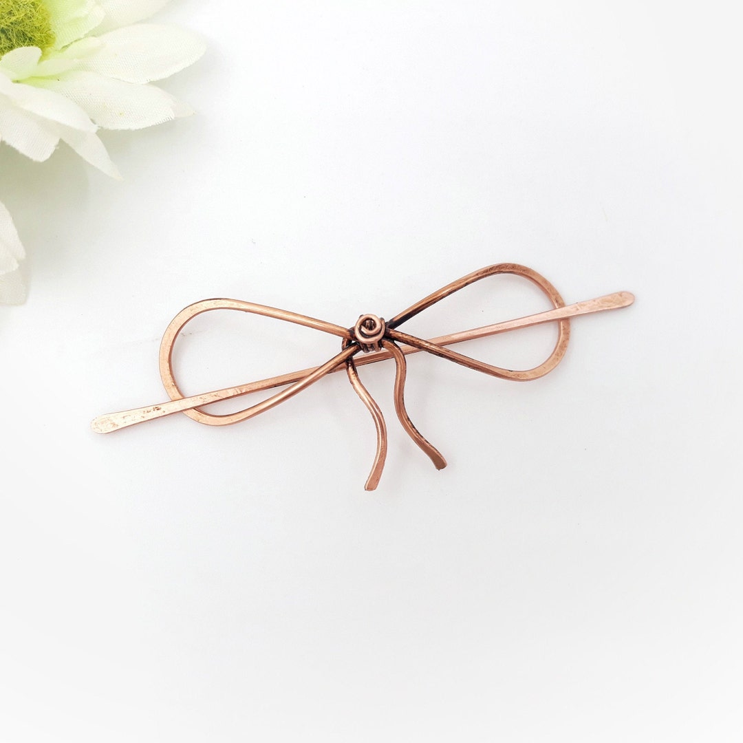 Preppy Hair Bow for Thin or Fine Hair, Gift for Her Small Hair Tie ...