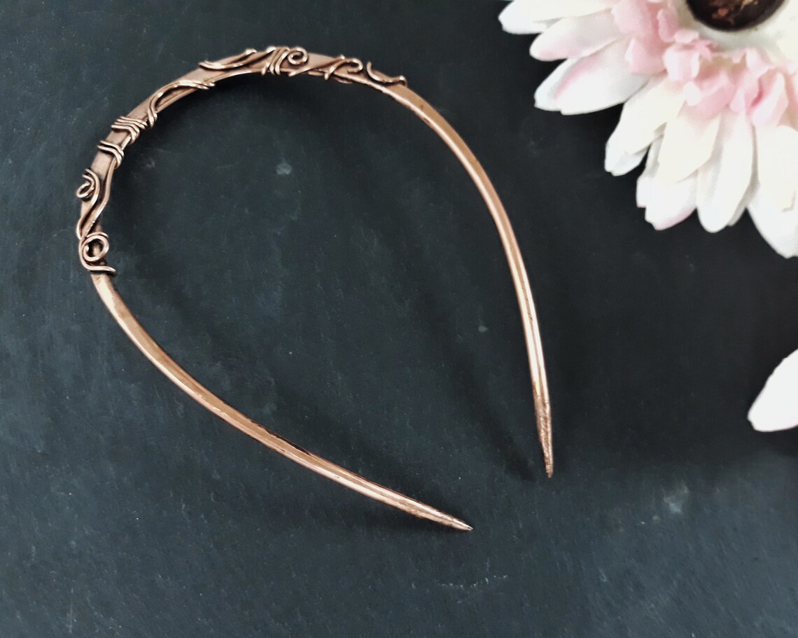 Hair Sticks Bun Holder Decorative Metal Hair Fork for Long | Etsy